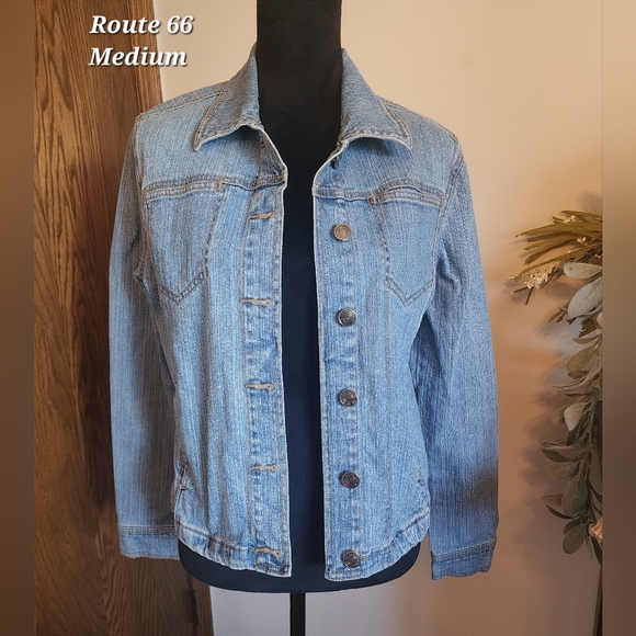 Route 66 | Jackets & Coats | Vintage Route 66 Denim Trucker Jacket ...